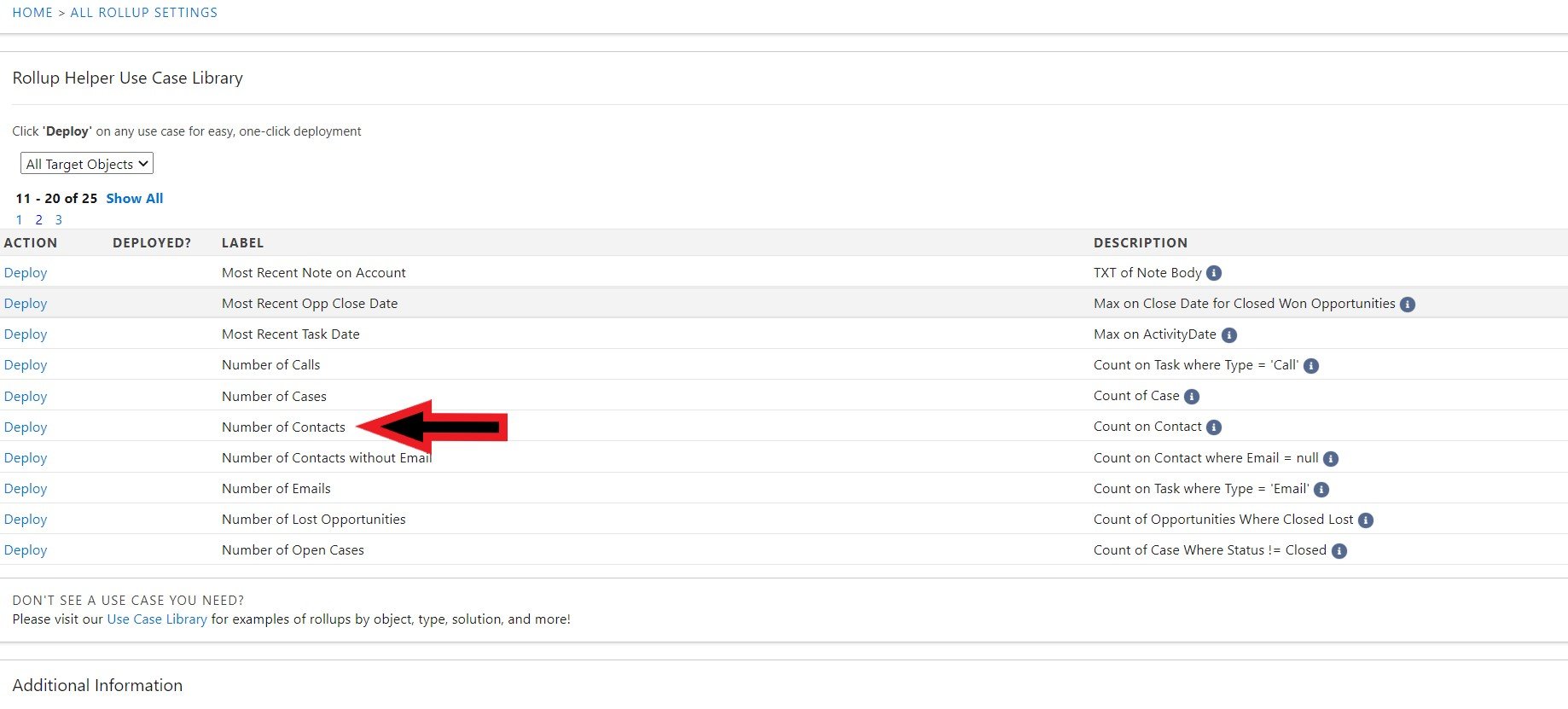 Number of Contacts under an Account | Rollup Helper Use Case Library